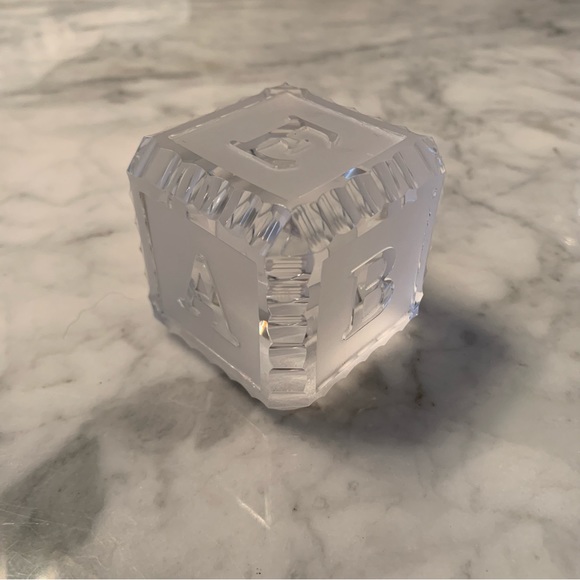 Waterford | Accents | Waterford Crystal Abc Building Block Paperweight ...